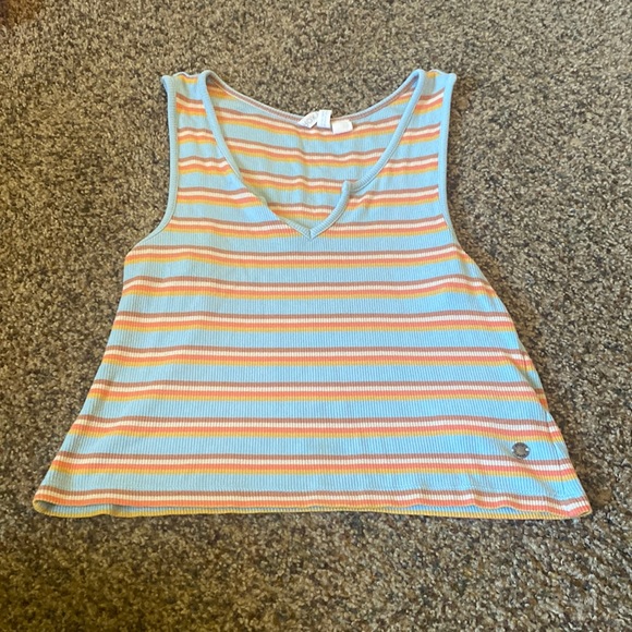 Roxy | Tops | Pastel Striped Roxy Crop Top | Poshmark